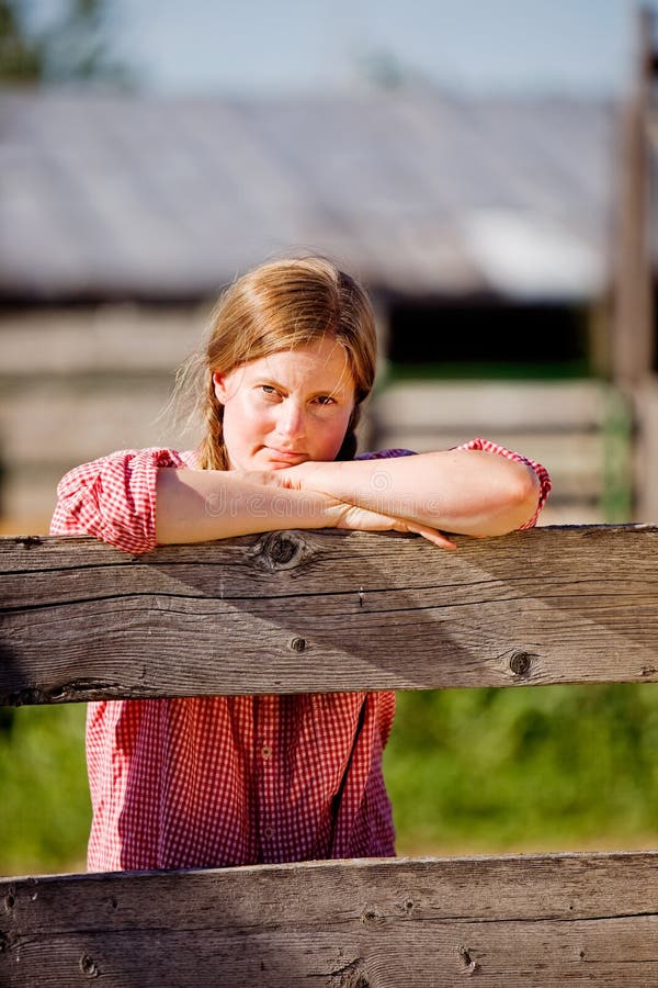 Country Farm Girl stock image. Image of smile, outside - 6141883