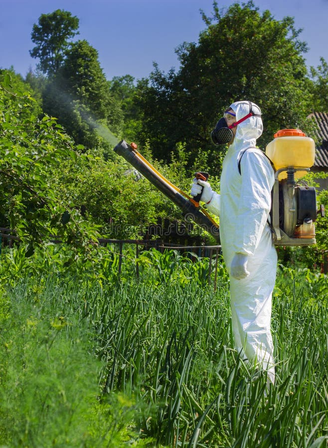 Country Farmer Spraying Insecticide Stock Photo - Image of machinery ...