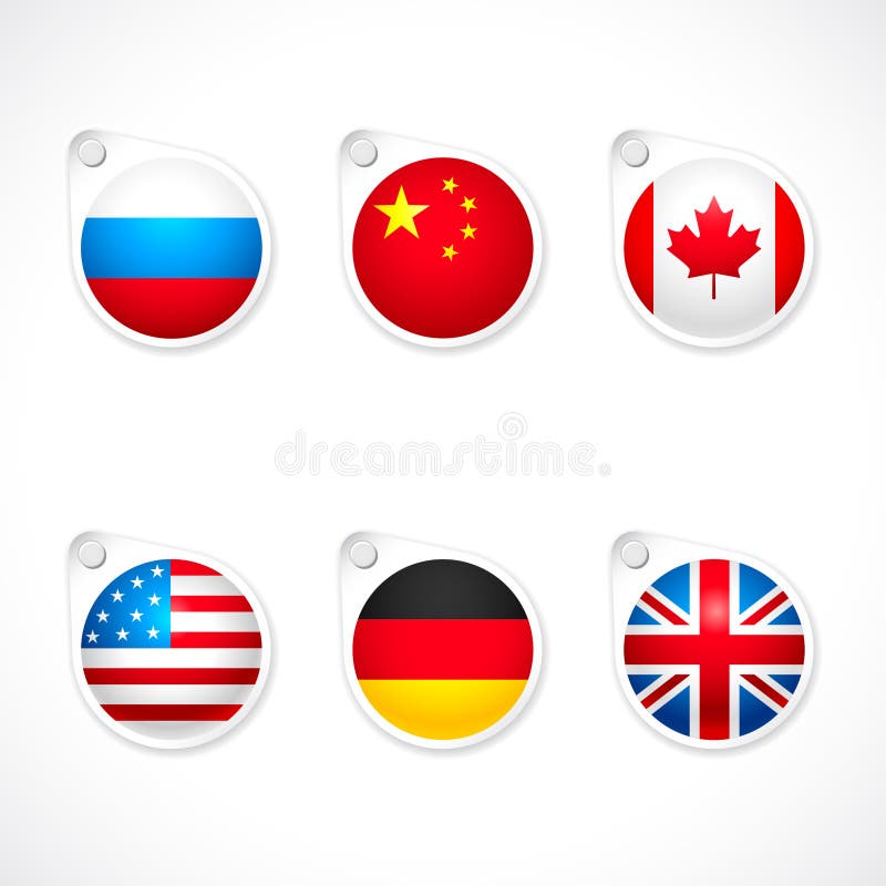 Country flag icons stock vector. Illustration of artistic - 23289334