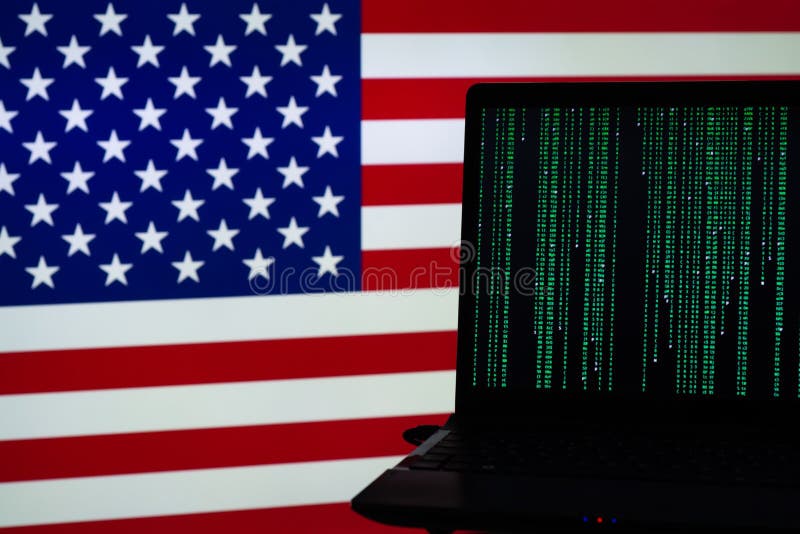 Country Flags and Cyber Attack Consept Stock Photo - Image of privacy ...