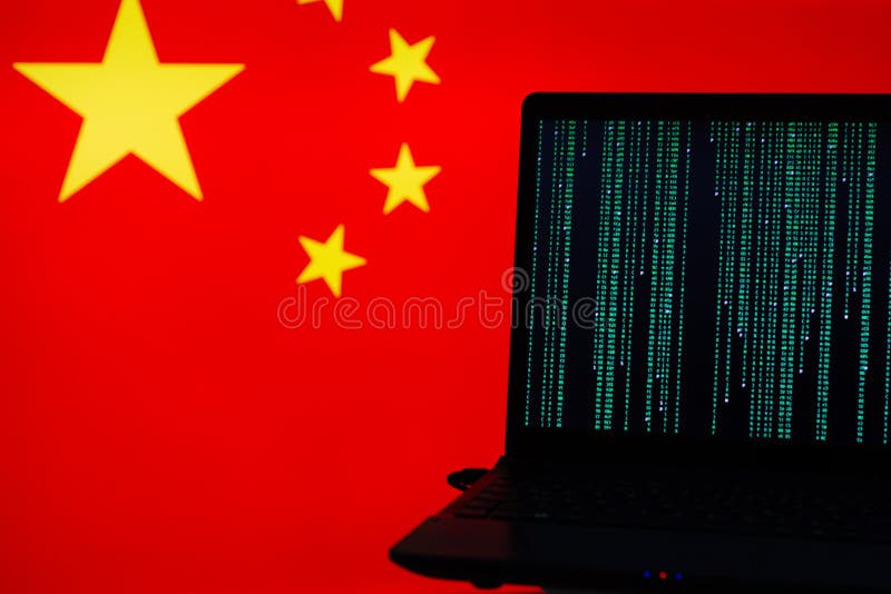 Country Flags and Cyber Attack Consept Stock Photo - Image of laptop ...