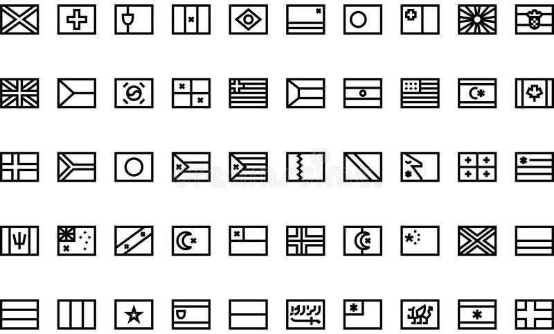 Country Flags Icons High-Quality Vector Icons Collection with Editable ...