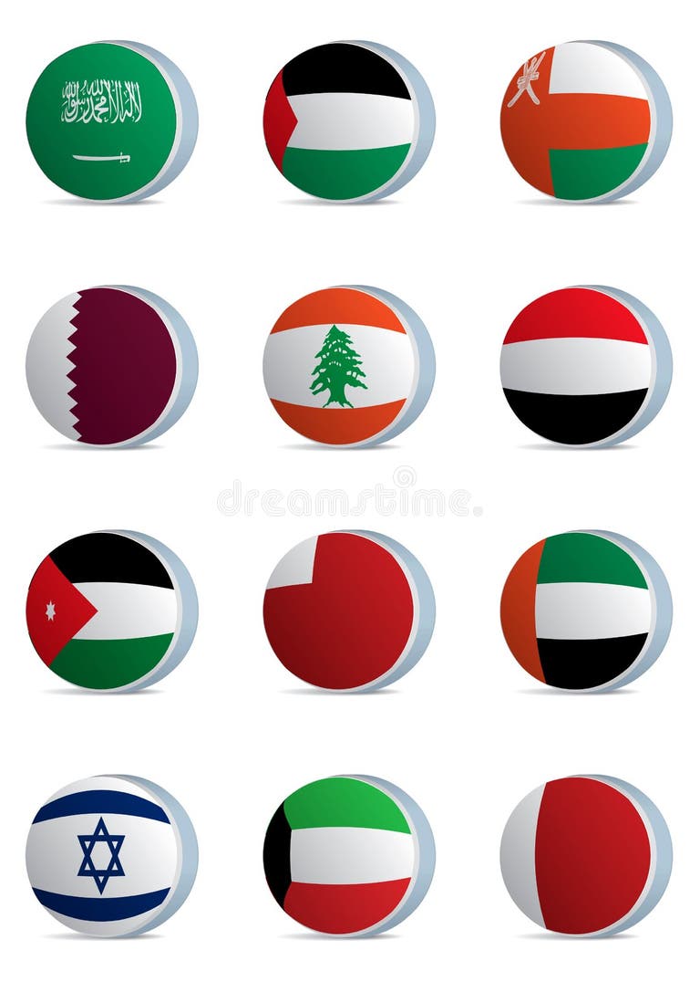 Country Flags Middle East Stock Illustrations – 2,182 Country Flags ...