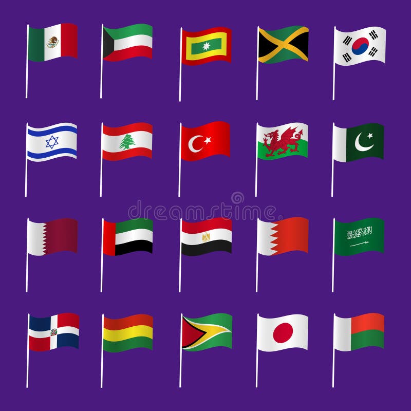 Country flags stock vector. Illustration of south, sign - 312741831