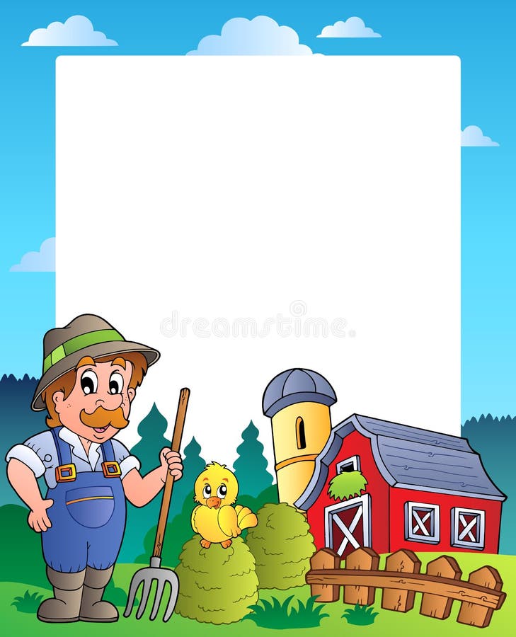 Country Frame with Red Barn 2 Stock Vector - Illustration of design ...