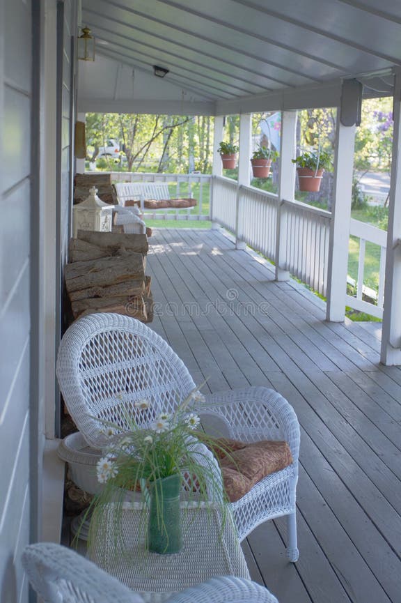 Country Front Porch stock photo. Image of comfortable - 9566976