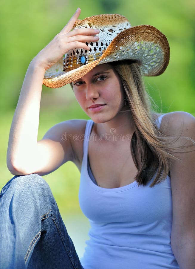Country girl stock photo. Image of tank, female, cute - 19787212