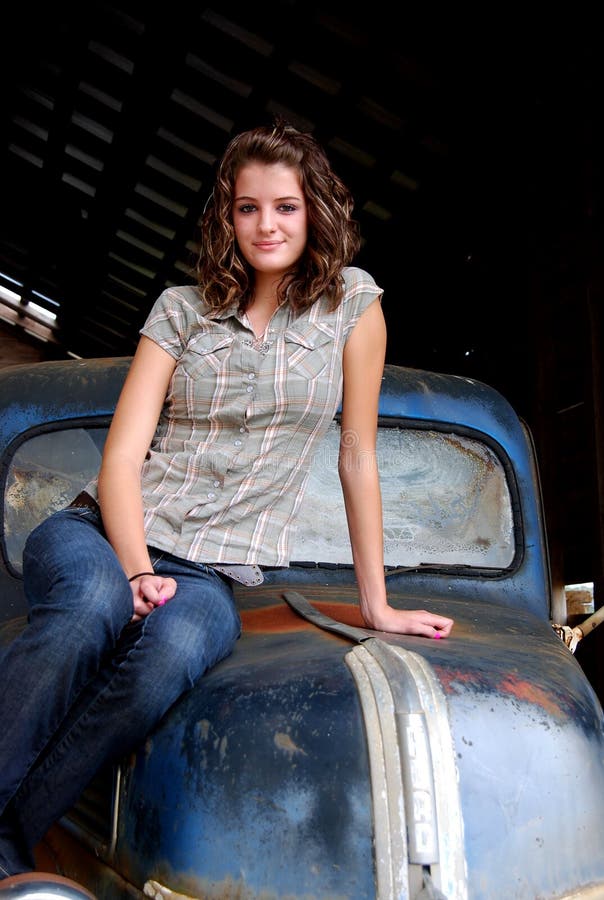 Attractive Country Girl stock photo. Image of vintage - 6035930