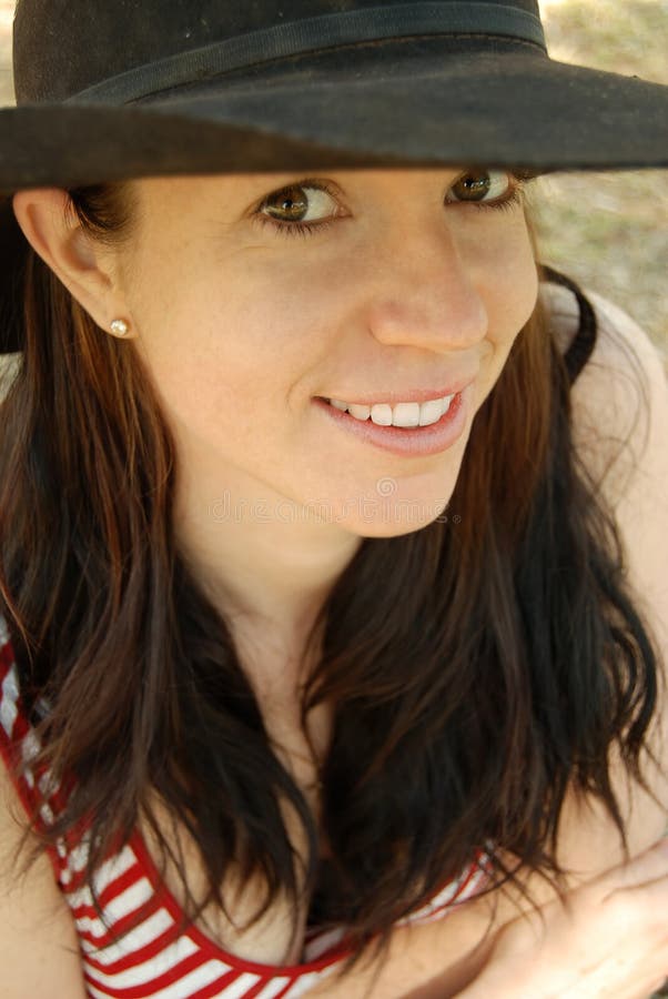 Country girl Country hat stock image. Image of black - 13488897