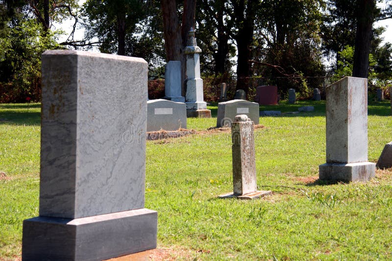 Country Graveyard Cemetery Headstone Stock Image - Image of funeral ...