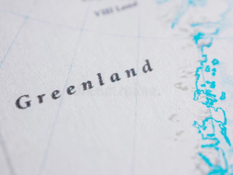 The Country of Greenland on the World Map. Stock Image - Image of ...