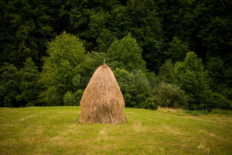 Country Haystack - Countryside Stock Photo - Image of haystack, green ...