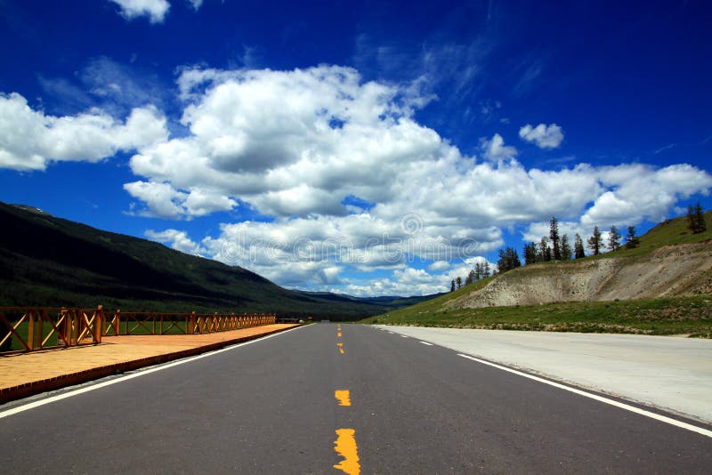 Country highway stock image. Image of blue, white, lane - 42237051