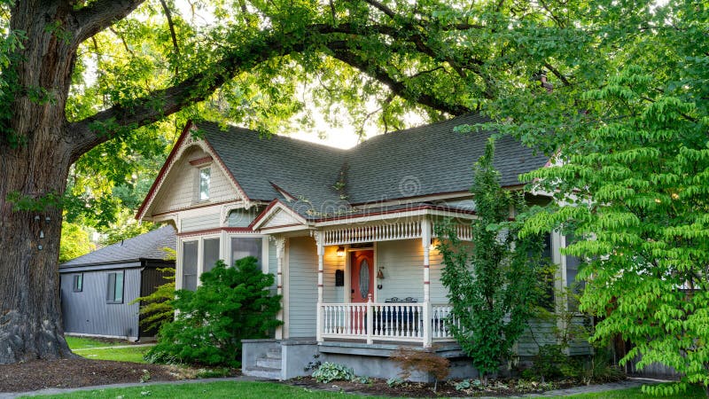 Country Home Beneath a Large Tree Editorial Stock Photo - Image of ...
