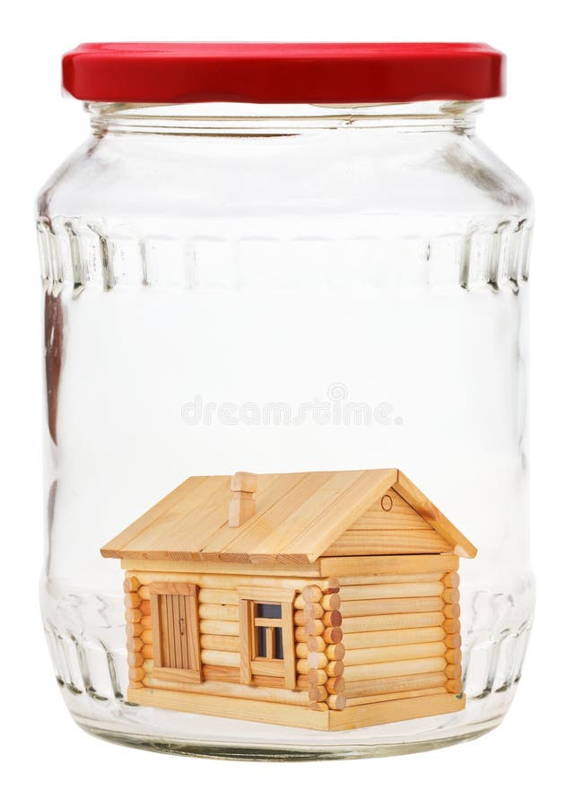 Country House in Closed Glass Jar Stock Photo - Image of conserve ...