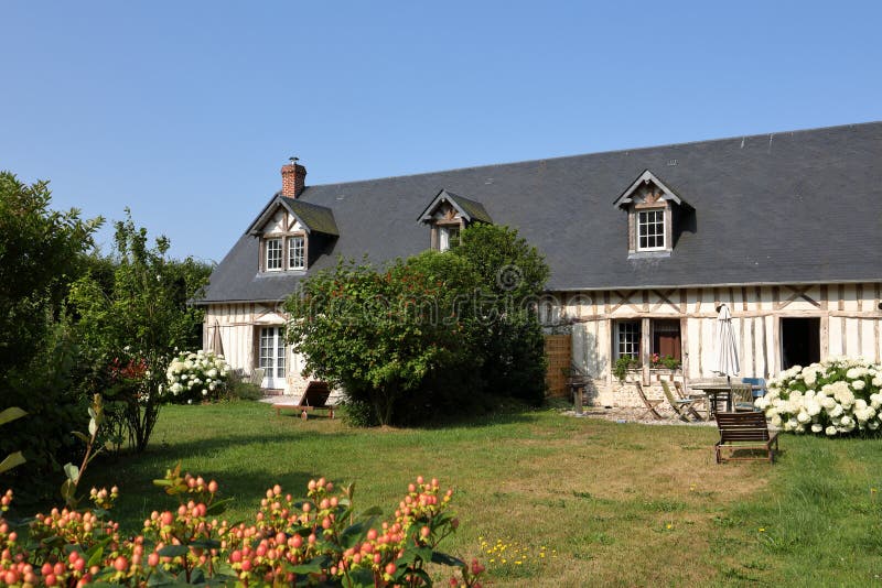 Country house in Normandy stock photo. Image of farmhouse - 123484836