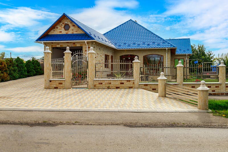 Country House. Rural Architecture Stock Photo - Image of entrance ...