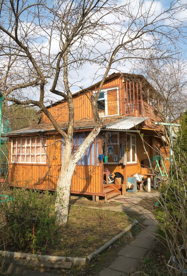 Country house in spring stock photo. Image of floors - 18634796