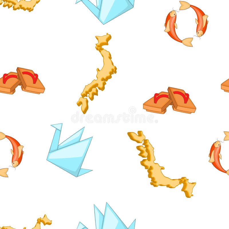 Country Japan Pattern, Cartoon Style Stock Vector - Illustration of ...