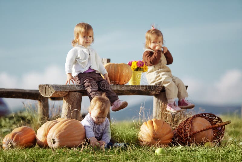 Country kids stock photo. Image of friendship, apples - 17077982