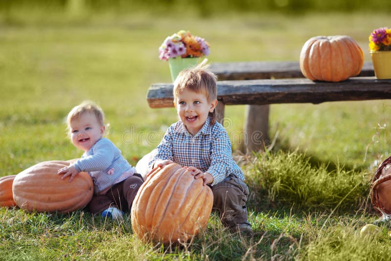 Country kids stock image. Image of apples, childhood - 17078021