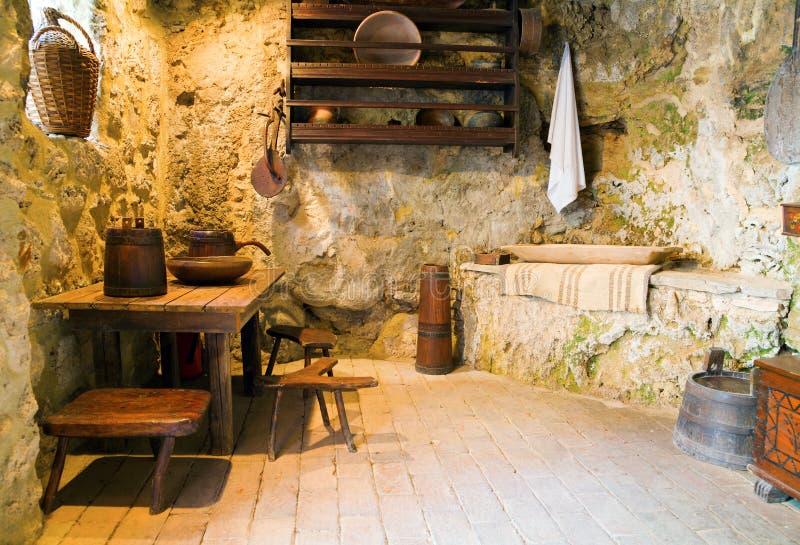 Medieval Kitchen stock photo. Image of cooking, cook, cuisine - 242730