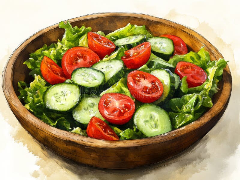 A Country Kitchen Setting is Where a Rustic Salad Bowl Filled with ...