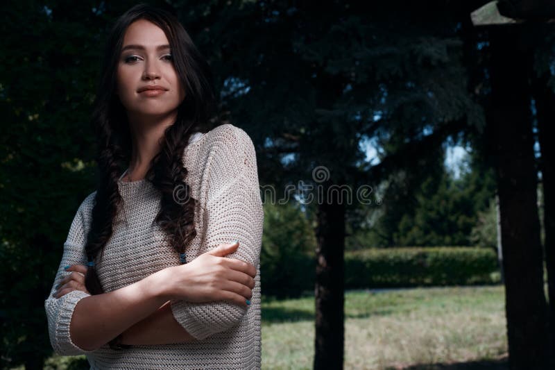 Country lady stock image. Image of farm, hair, romantic - 45900035