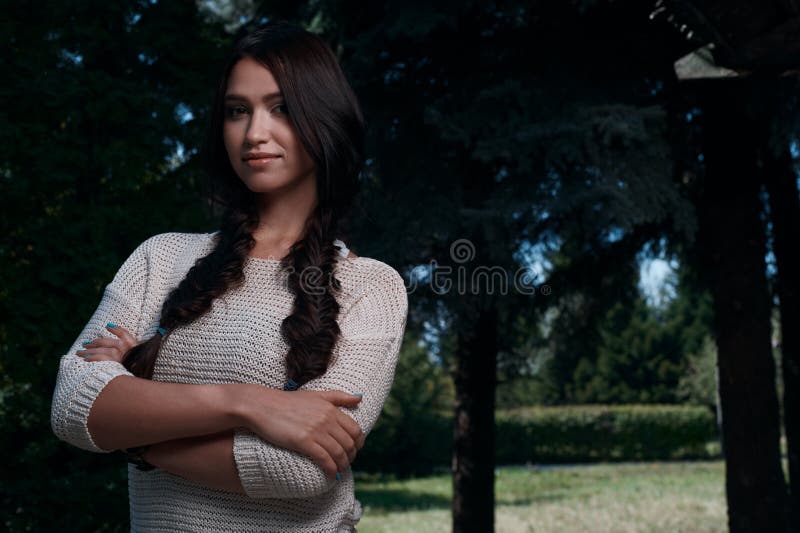 Country lady stock image. Image of farm, beautiful, pretty - 46380309
