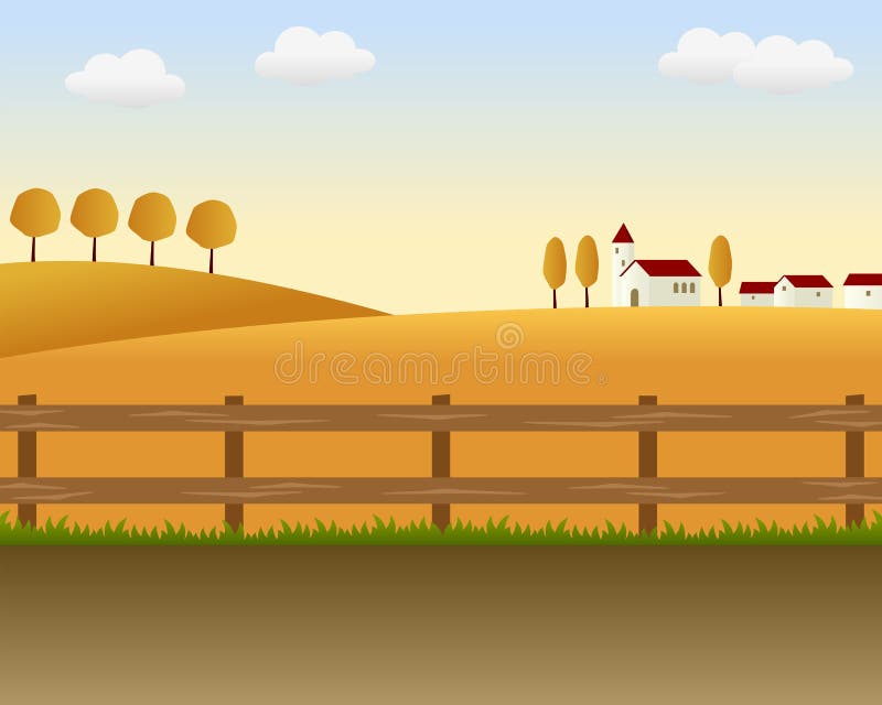 Country Landscape [2] stock vector. Illustration of houses - 16816969