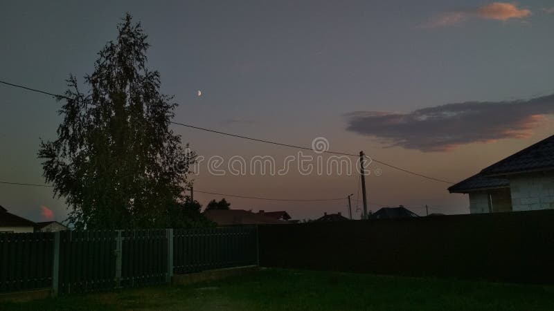 Country Landscape. Evening. Silence and Comfort Stock Image - Image of ...