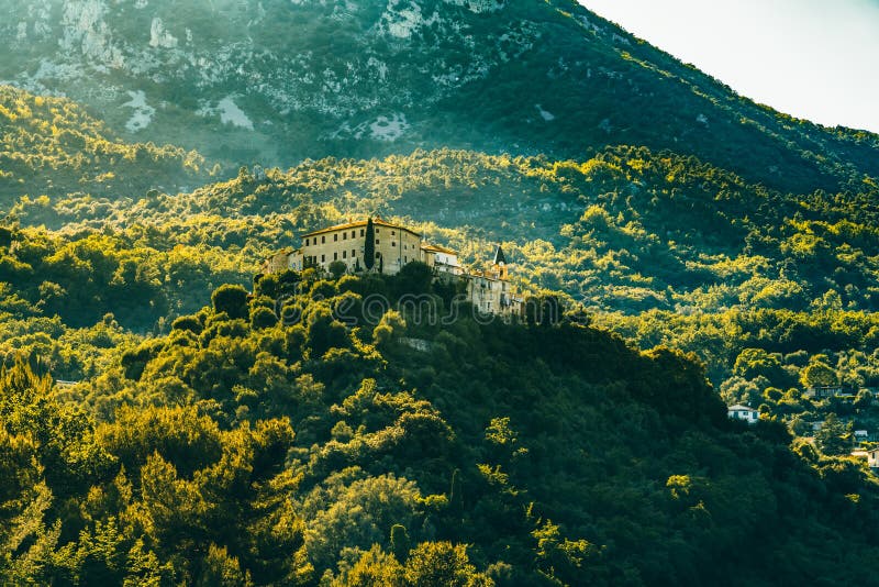 Country Landscape in Italy stock image. Image of hill - 159860137