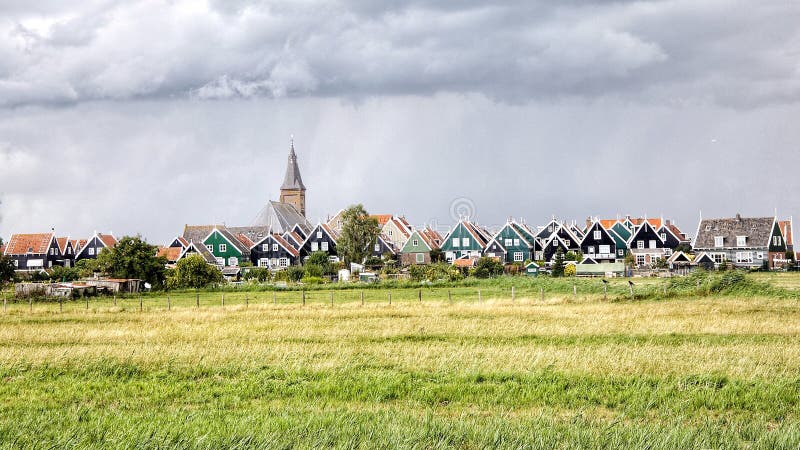 Country Landscape Netherlands Stock Photo - Image of country, church ...
