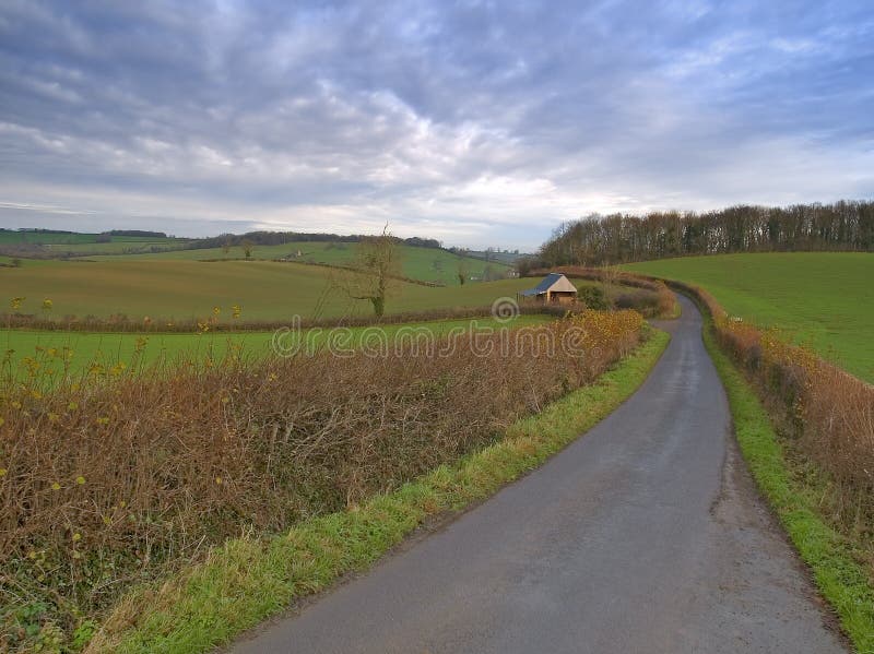 A Country Lane stock photo. Image of landscape, barn, grass - 144102