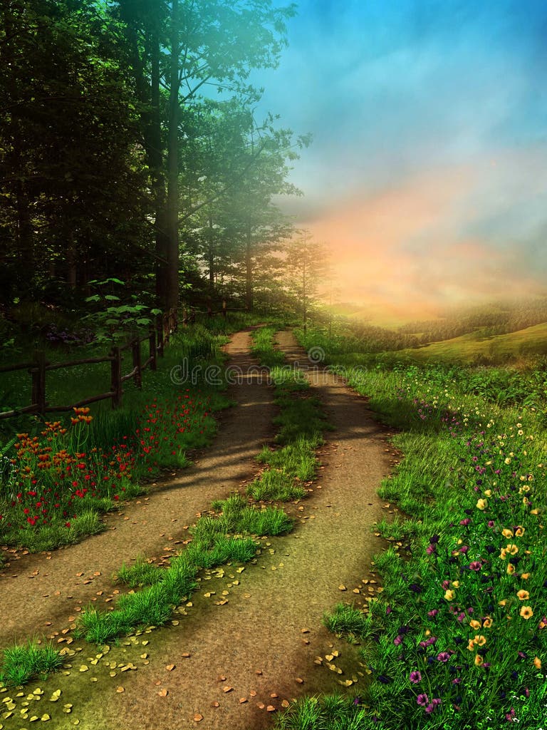 Country Lane Stock Illustrations – 7,105 Country Lane Stock ...