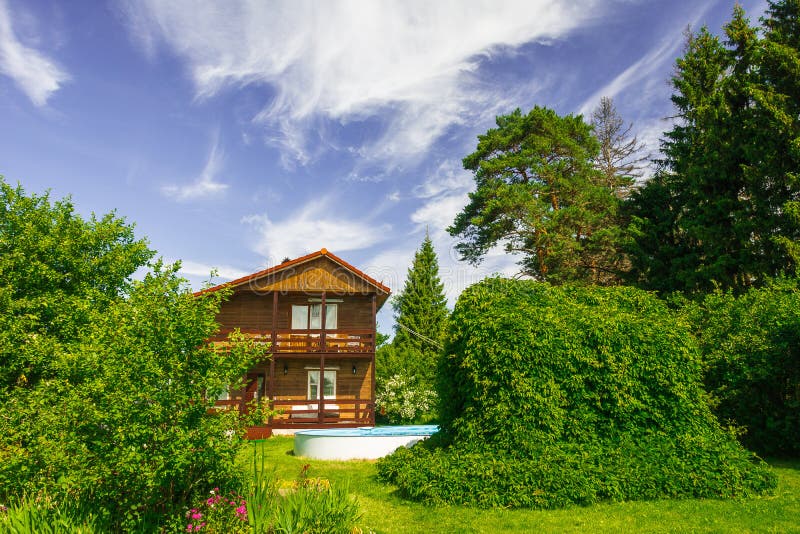 Country Lodge stock photo. Image of house, summer, country - 53788844