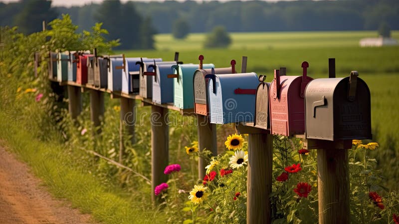 Country Mailbox stock photo. Image of mail, decoration - 34407538