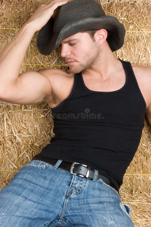 Handsome Country Man stock image. Image of western, holding - 10817841