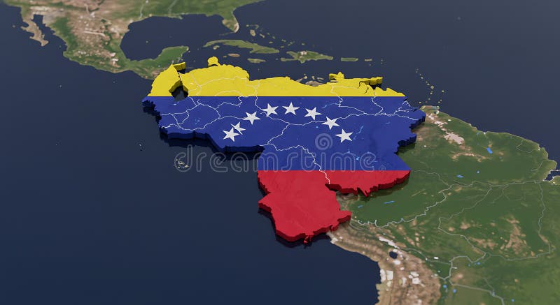 Country Map Over World Map Background in 3d Rendering Stock ...