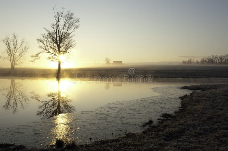 Country morning mist stock image. Image of countryside - 25249893