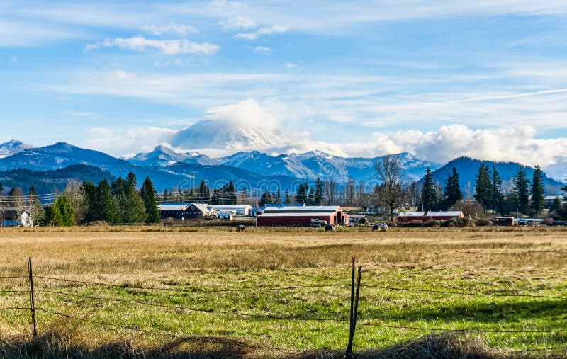 Country Mountain Scene 4 stock image. Image of rainier - 270451925