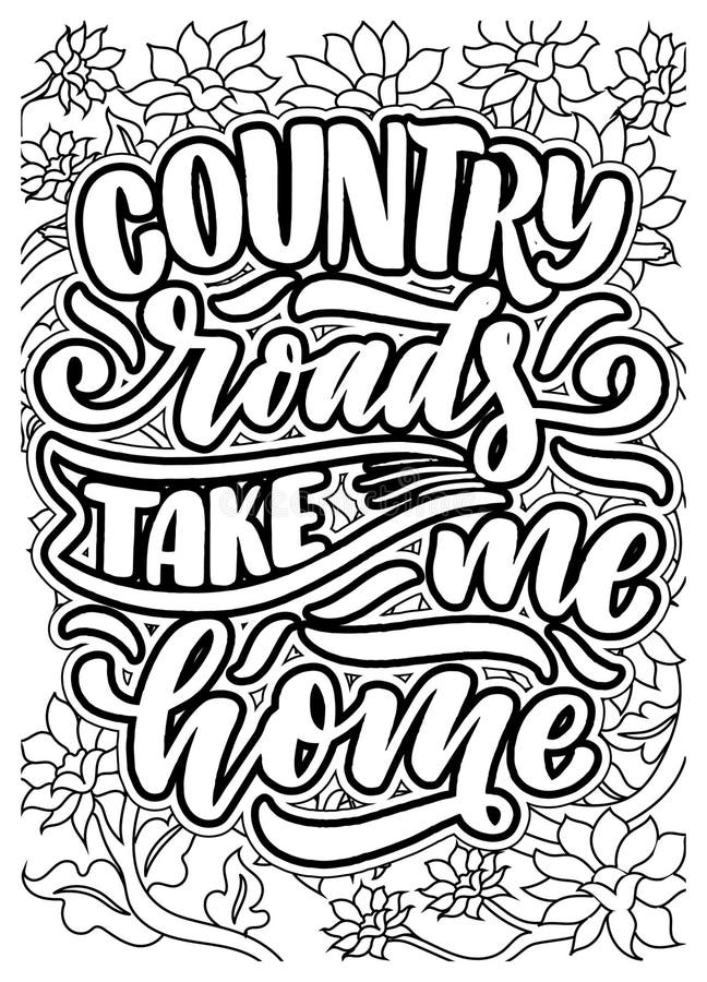 Country Music Inspirational Quote Coloring Pages for Adults, Country ... Country Music Inspirational Quote Coloring Pages for Adults, Country ...