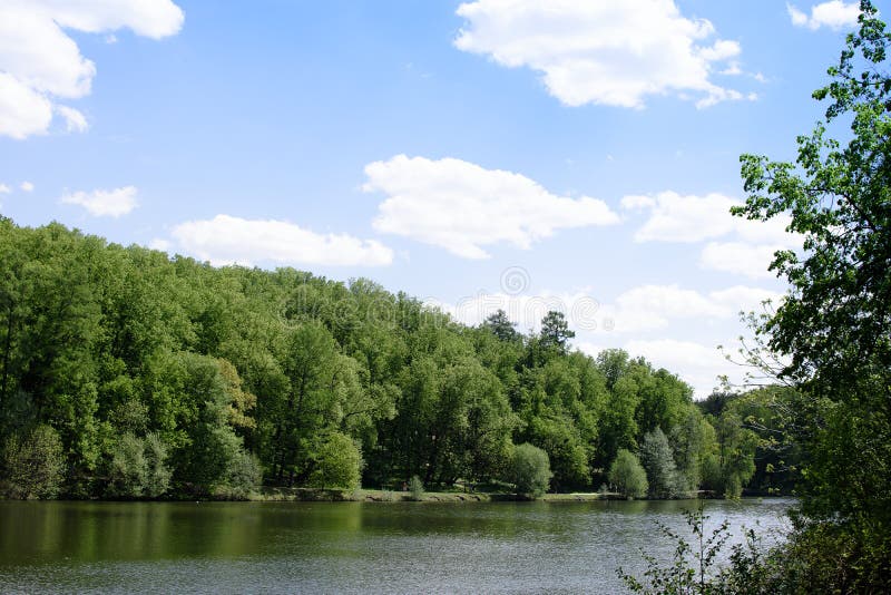 Country Park with a Beautiful Landscape and a Lake Stock Image - Image ...