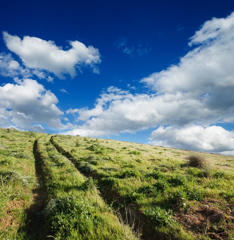 Country path stock image. Image of road, prairie, hill - 5050841