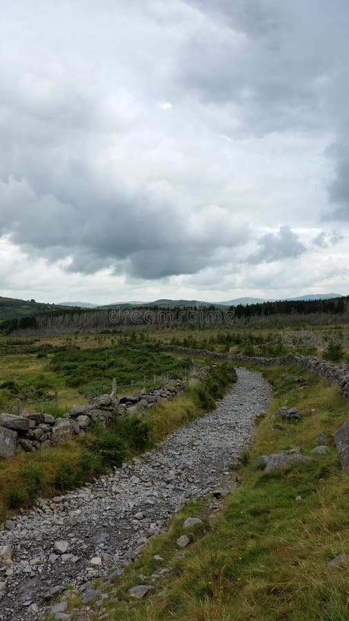 Country path ireland stock photo. Image of hike, mountains - 43102674