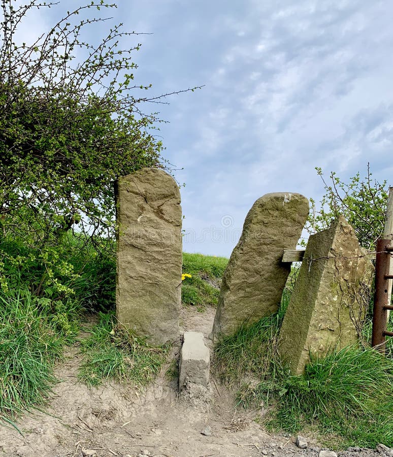 Country path with Stile stock photo. Image of wall, field - 178798462