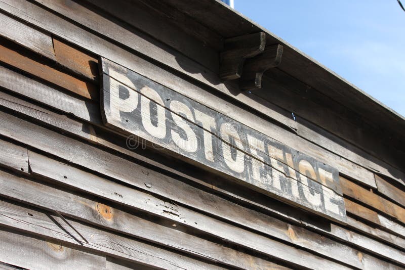Country post office sign stock photo. Image of cowboy - 17786314