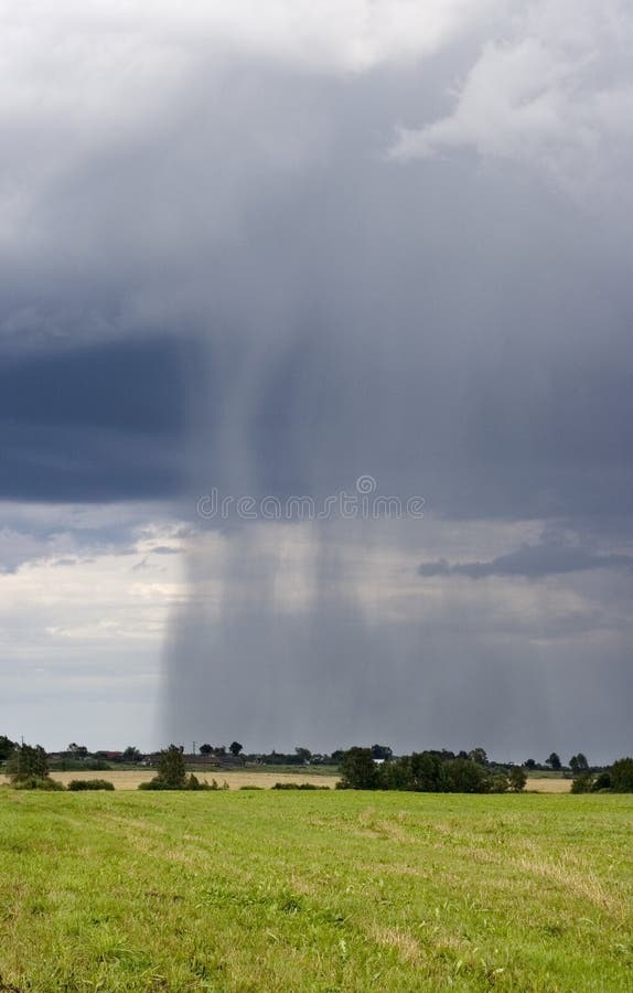 Country rain stock image. Image of raining, houses, weather - 5967837