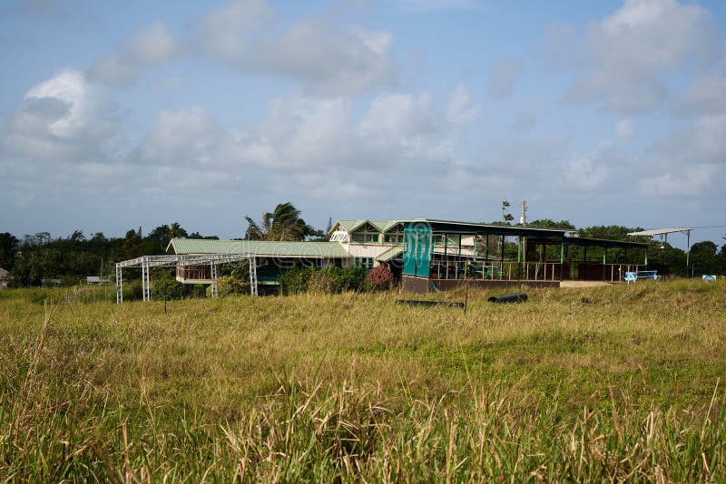 Country Resort House Placed on a Grass Field Stock Image - Image of ...