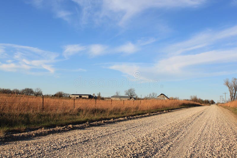 Dusty Country Road stock photo. Image of road, field, kansas - 35030